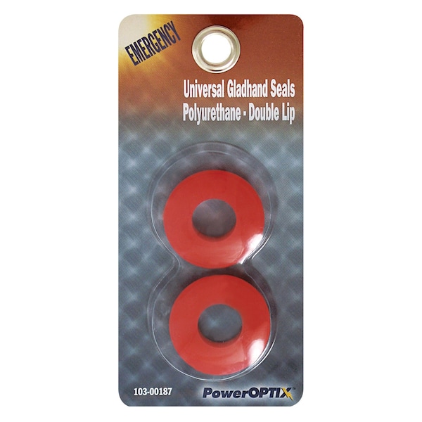 Poweroptix Gladhand Seal Red Poly, PK 2 103-00187 | Zoro
